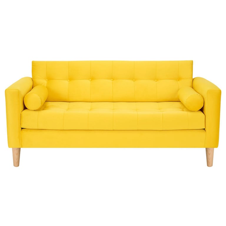 Sofá 3 cuerpos Retro 3C 170x76x78 cm Amarillo | Sodimac - Falabella