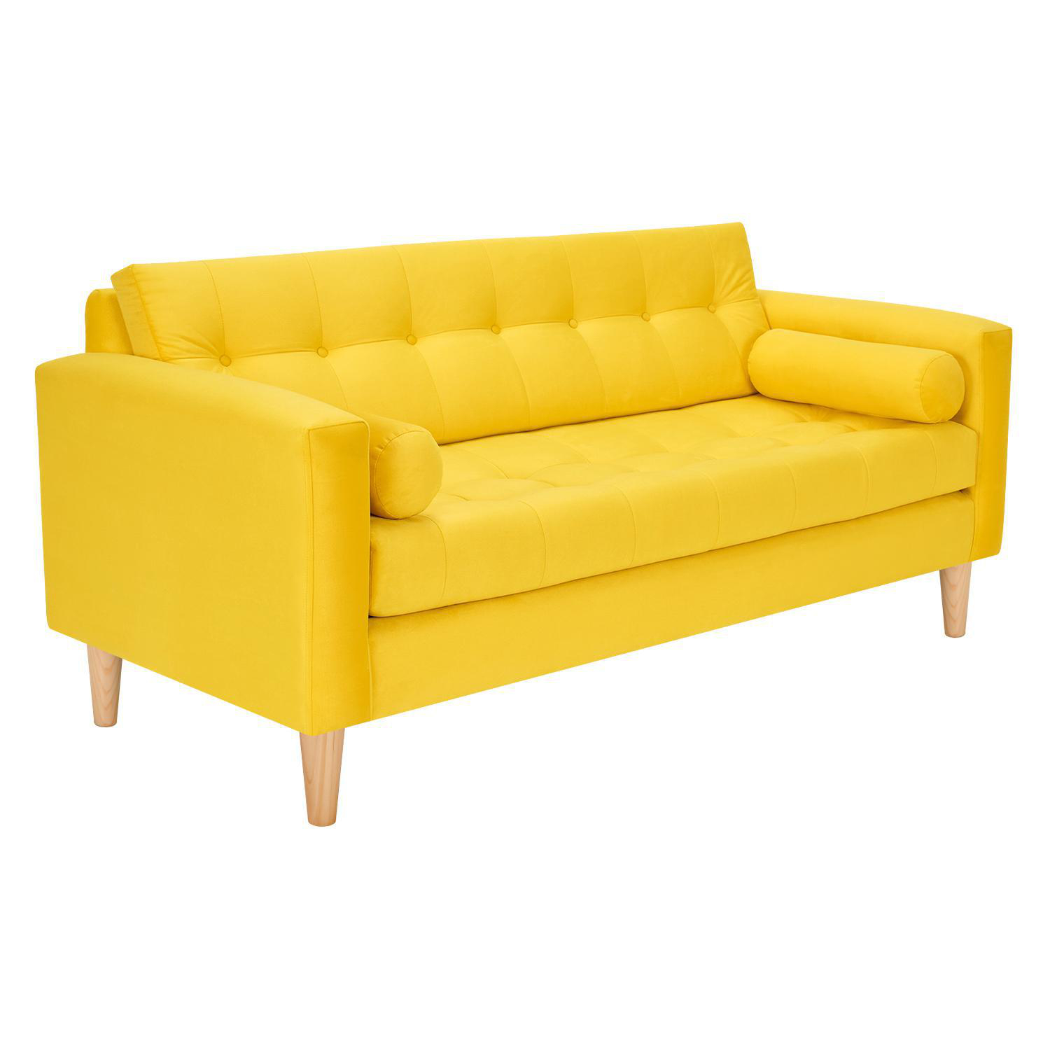 Sofá 3 cuerpos Retro 3C 170x76x78 cm Amarillo | Sodimac - Falabella