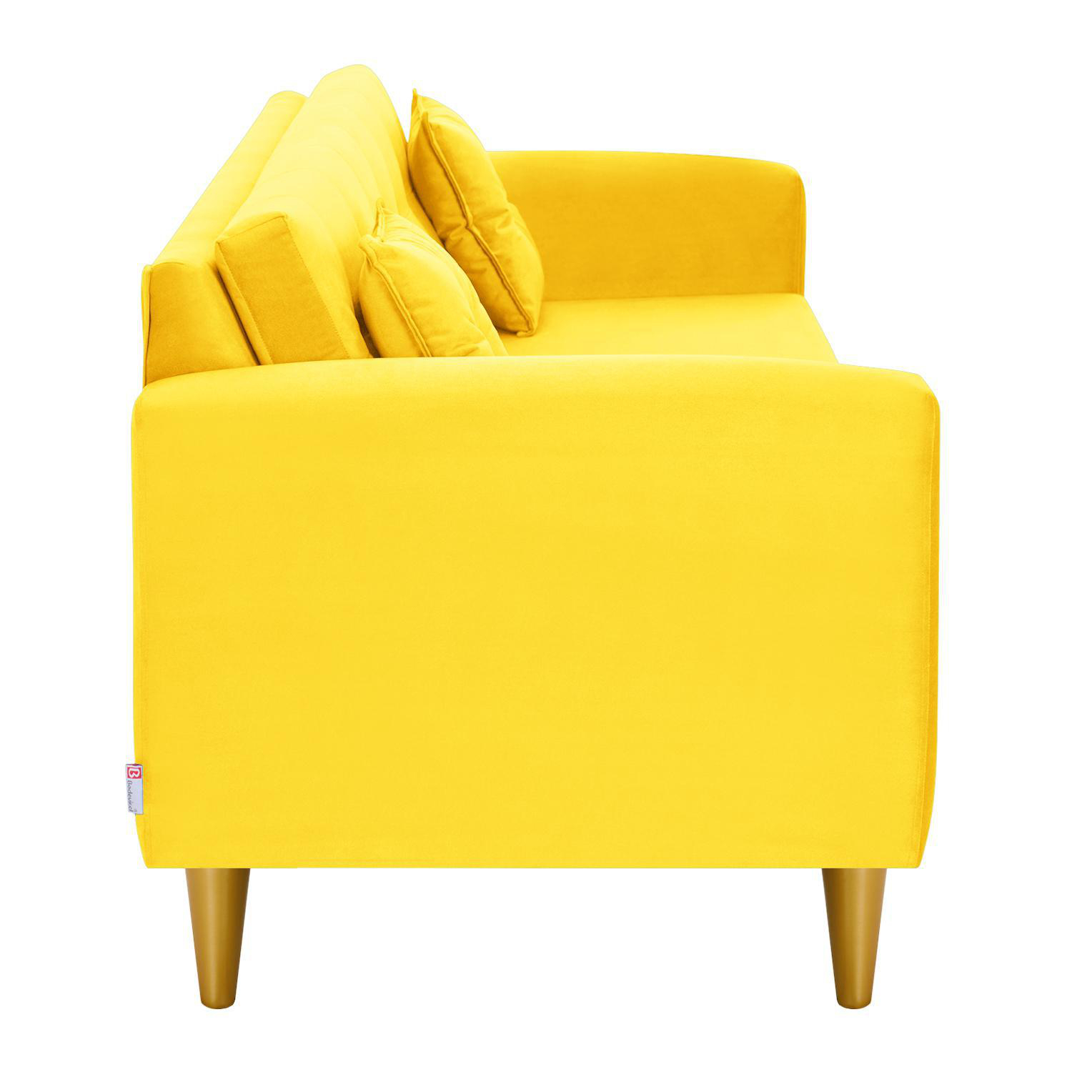Sofá 3 cuerpos New Retro 3C 170x76x78 cm Amarillo | Sodimac - Falabella
