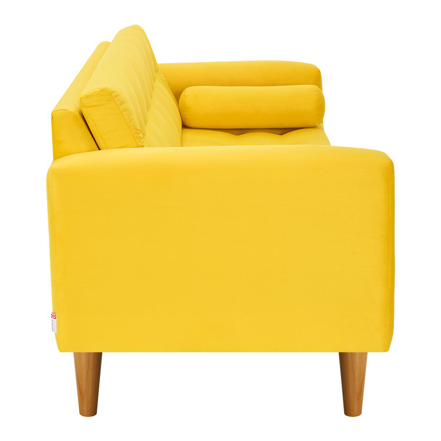 Sofá 3 cuerpos Retro 3C 170x76x78 cm Amarillo | Sodimac - Falabella