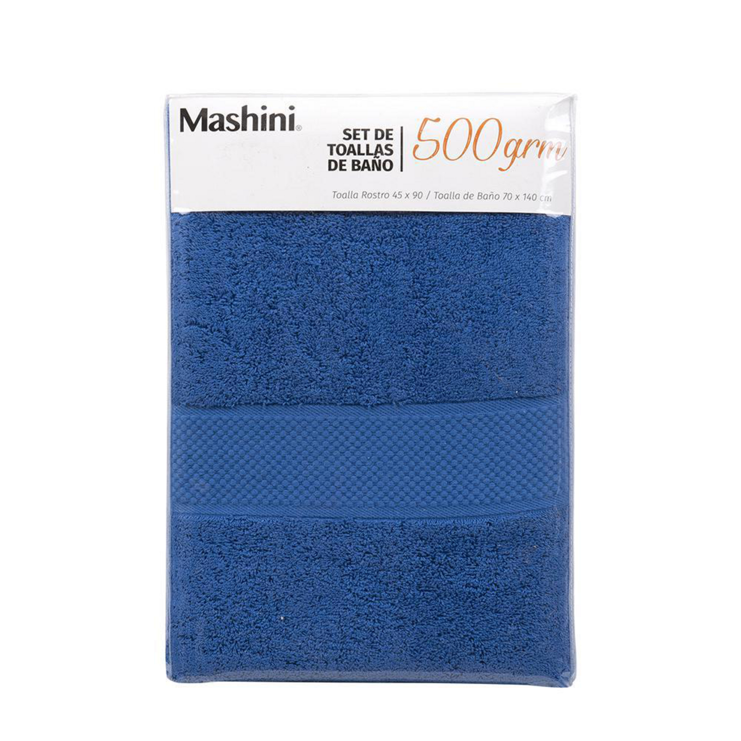 Set de 2 Toallas Mashini 500 gr Algodón 70x140 cm Azul | Sodimac ...