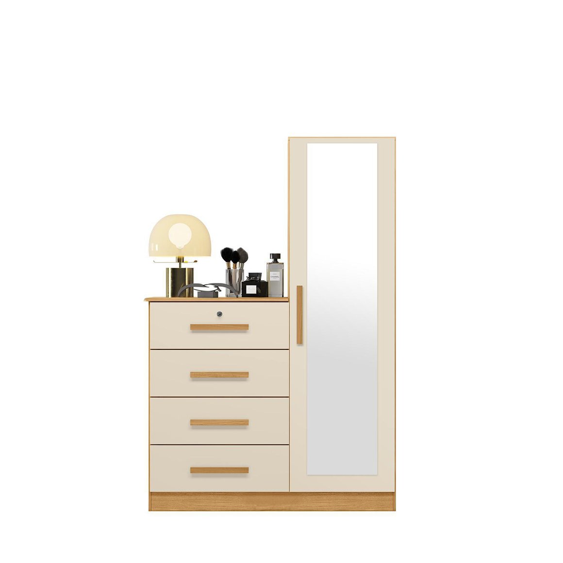 Cómoda 1 Puerta 4 Cajón(es) Belize 109x161x41 cm Beige | Sodimac ...