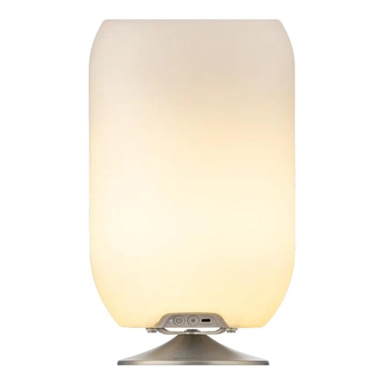 Lámpara Led Atmos Brushed Silver Blanco 22x22x35 cm | Sodimac - Falabella