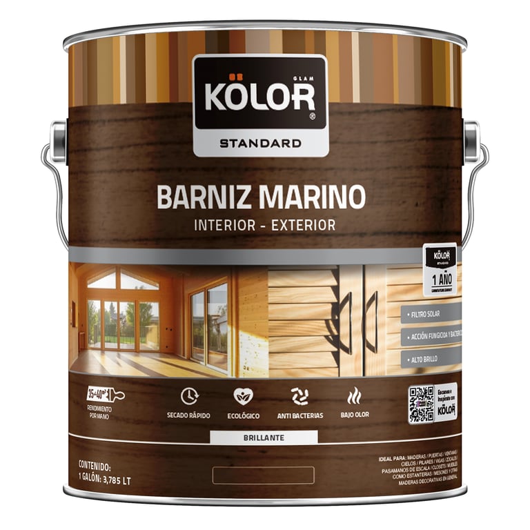 Barniz Marino Brillante 900 cc Roble Oscuro | Sodimac - Falabella