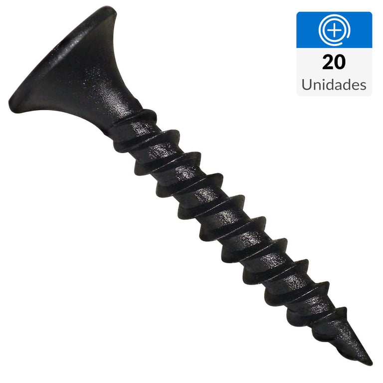 Tornillo Autoperforante Cabeza Phillips Yeso-Cartón 1 " 6 mm 20 ...