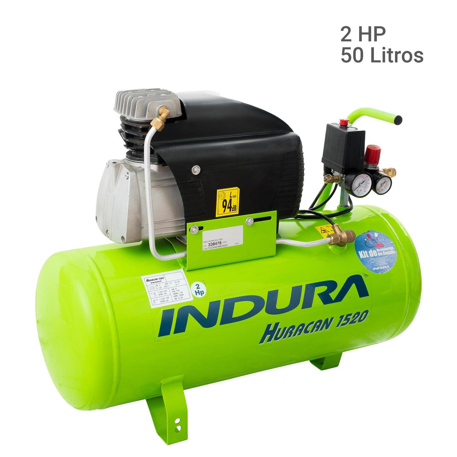 Compresor de Aire Portátil 2 HP 50 Litros Huracan 1520 | Sodimac ...