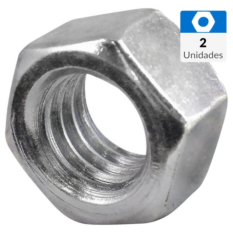Tuerca Hexagonal G2 1/2" 12 Zincada brillante 2 unidades | Sodimac - Falabella