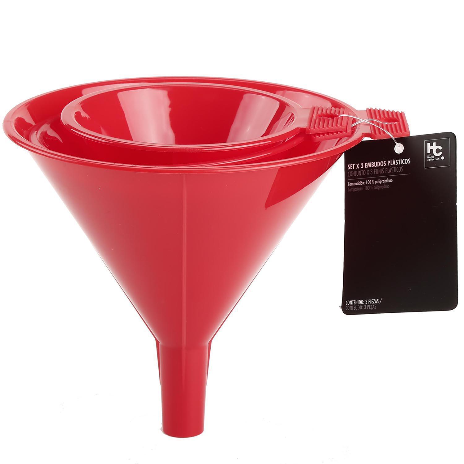 Set 3 embudos plásticos | Sodimac - Falabella
