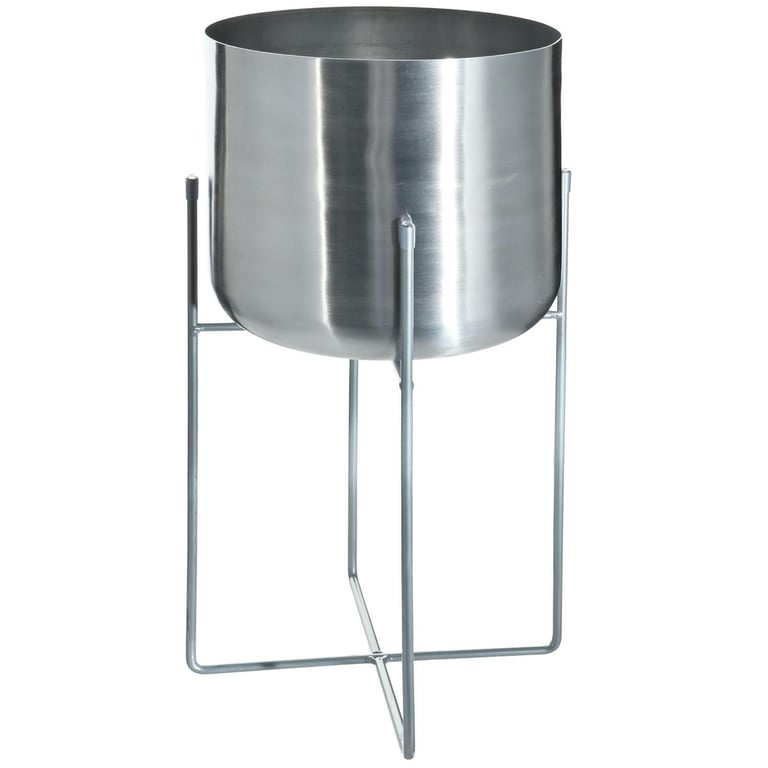 Macetero metal con pata 22x45 cm gris | Sodimac - Falabella