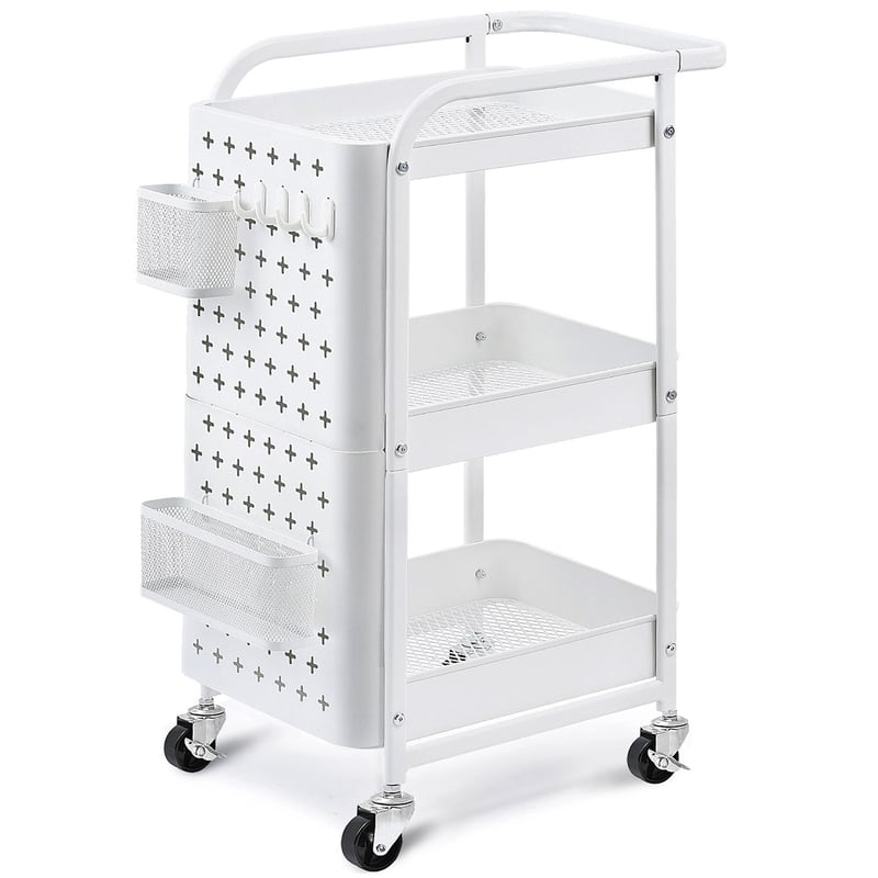 Carrito multiuso 3 niveles con ruedas blanco | Sodimac - Falabella