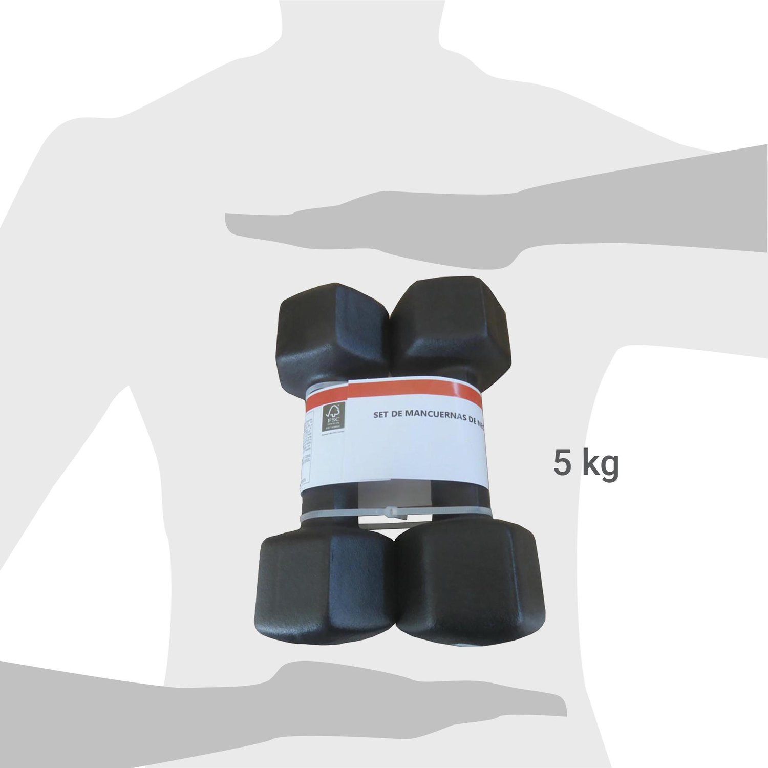 Set 2 mancuernas goma 5 kg | Sodimac - Falabella