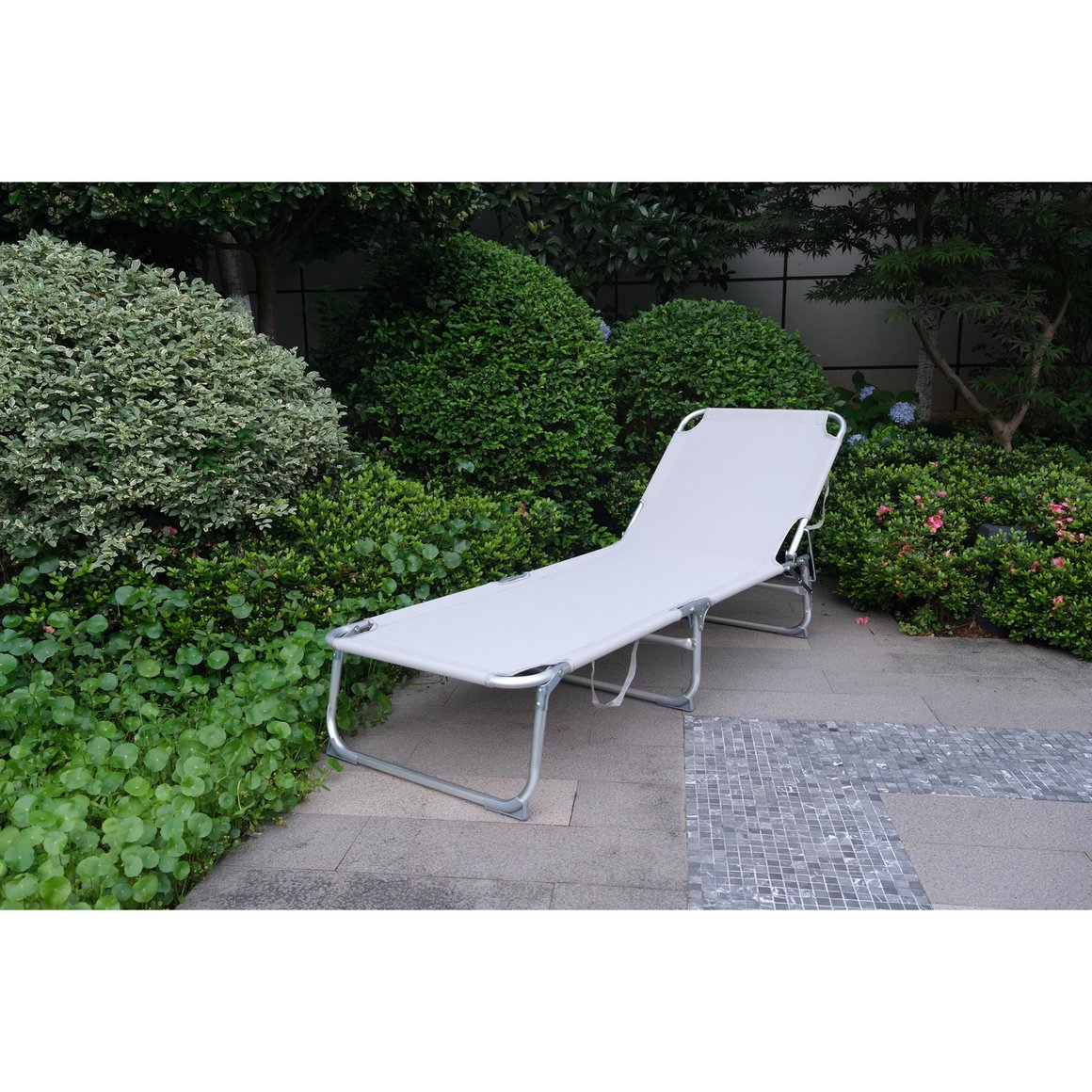 Reposera Plegable Aluminio Gris | Sodimac - Falabella