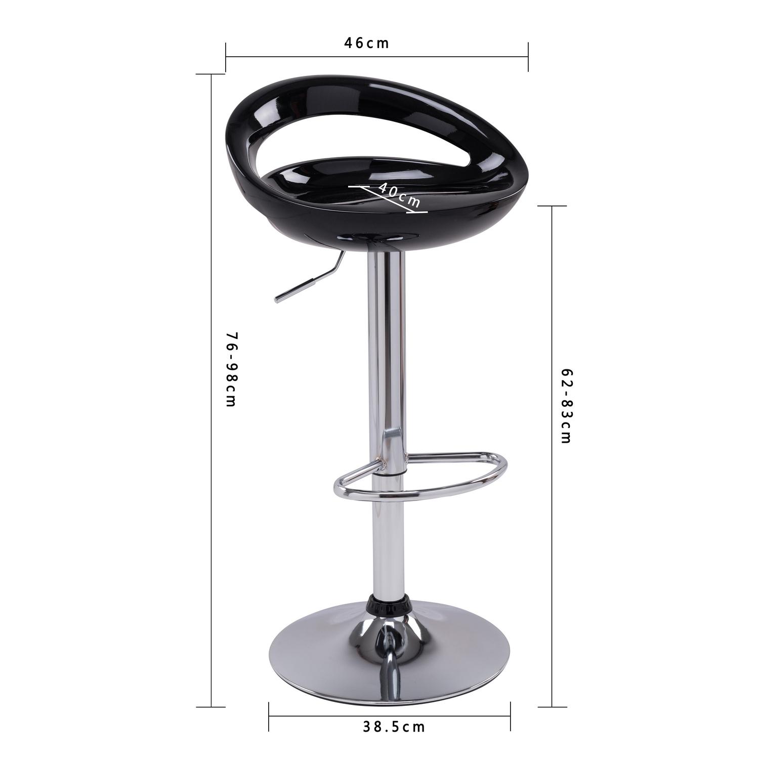 Silla Bar Luna Negro 98x46x40 cm | Sodimac - Falabella