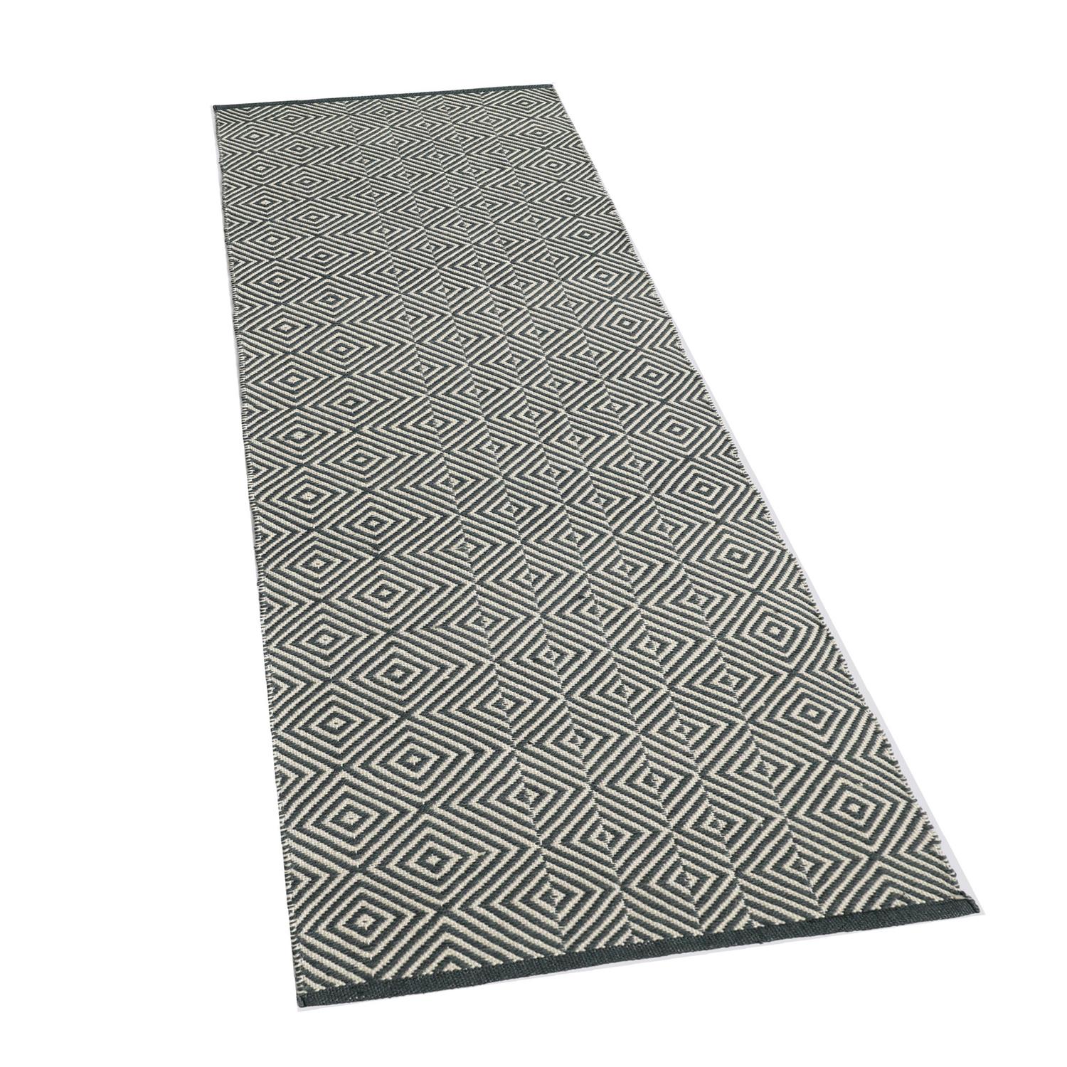 Alfombra bazar rombos 60x200 cm gris blanco | Sodimac - Falabella