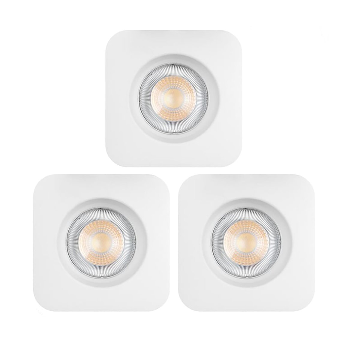 Set 3 Spots LED empotrado 5W Luz Fría Cuadrado Blanco | Sodimac - Falabella
