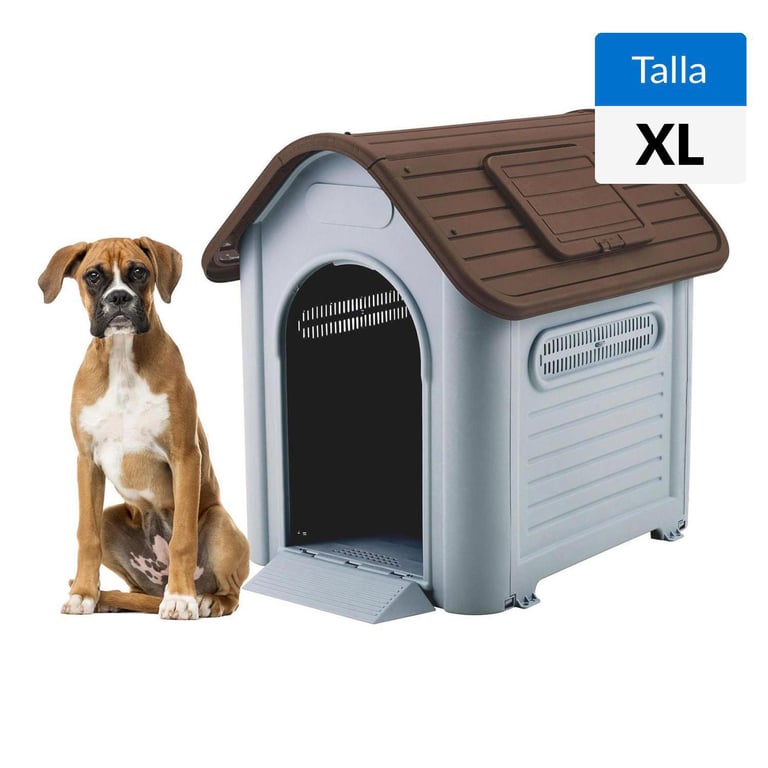 Casa XL para Perro 96x82x107 cm Café/Gris claro | Sodimac - Falabella