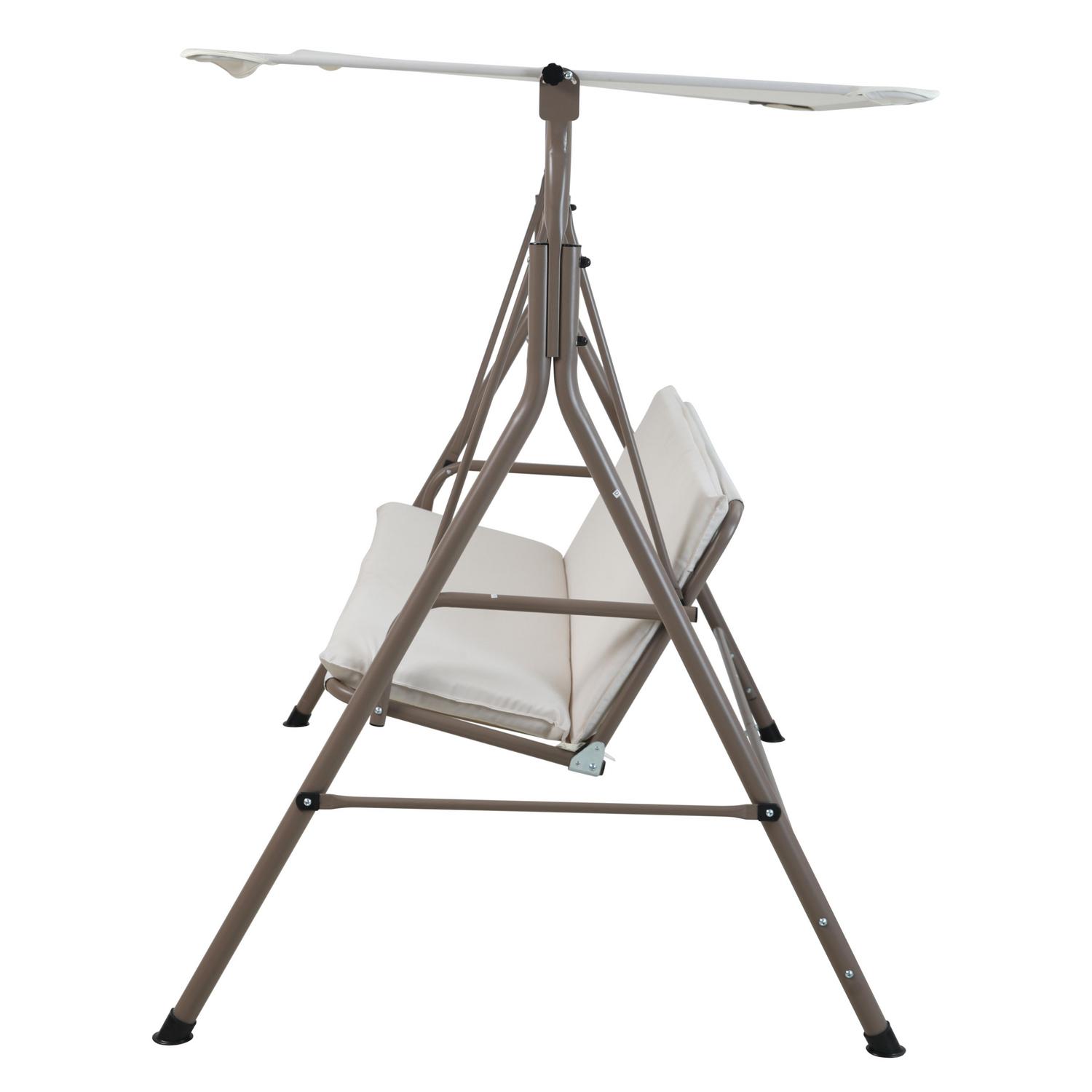 Sillón columpio de terraza 3 personas taupe | Sodimac - Falabella