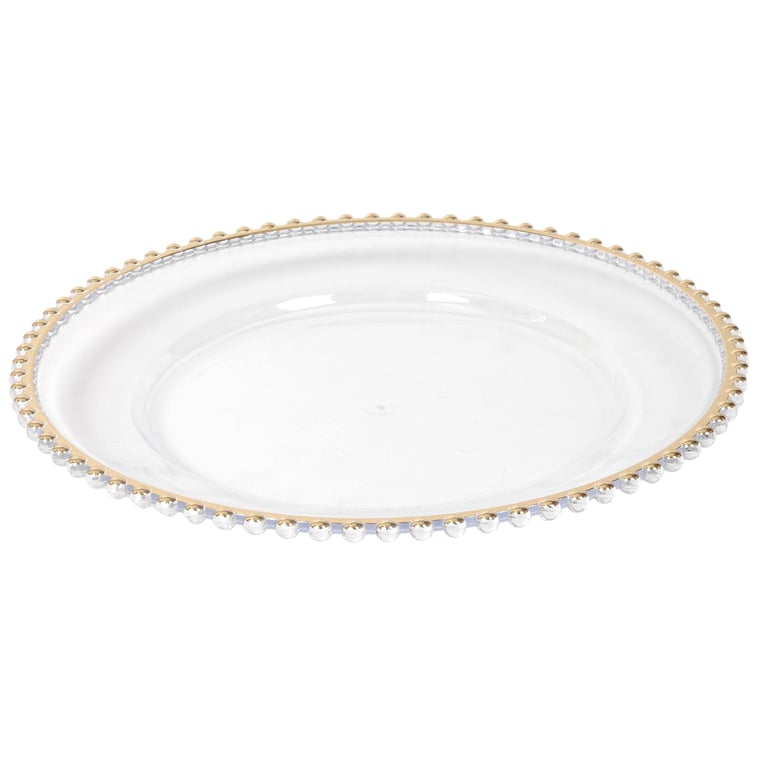 Plato Plástico Borde Dorado 32 cm | Sodimac - Falabella