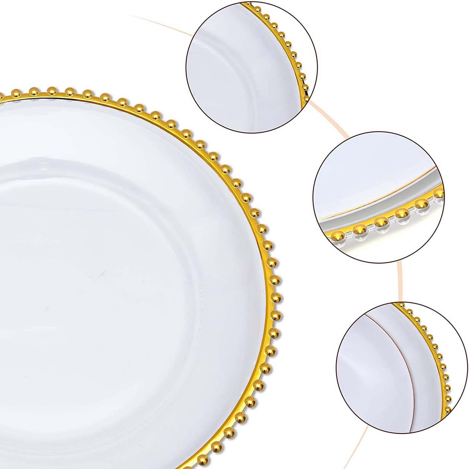 Plato Plástico Borde Dorado 32 cm | Sodimac - Falabella
