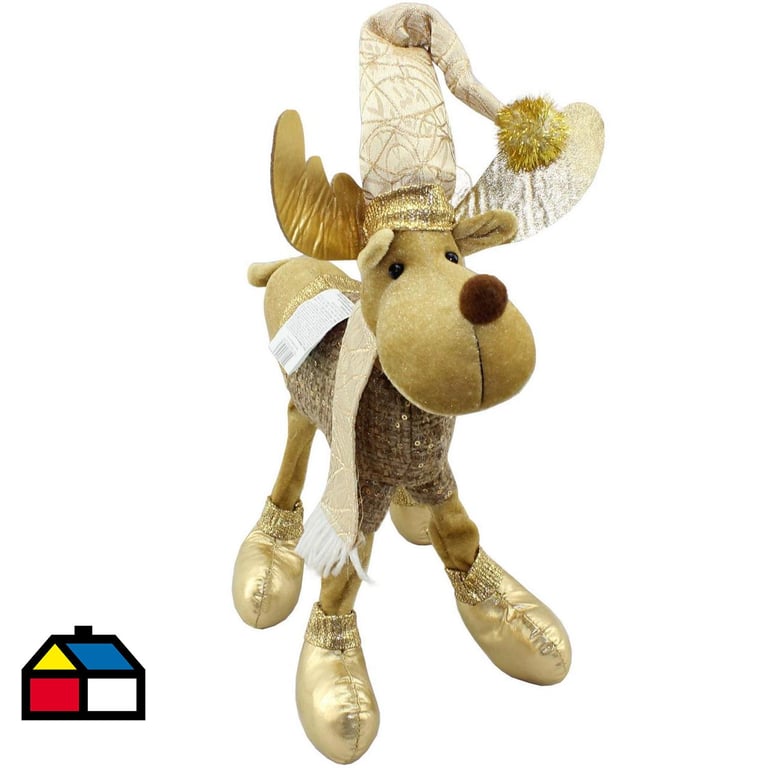 Reno de pie dorado 26x43 cm | Sodimac - Falabella