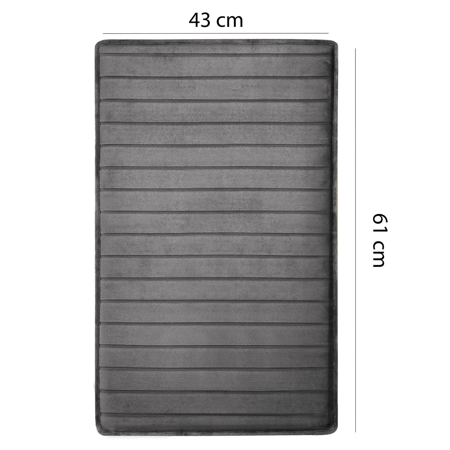 Piso de Baño Memo Luxor 43x61 cm grafito | Sodimac - Falabella