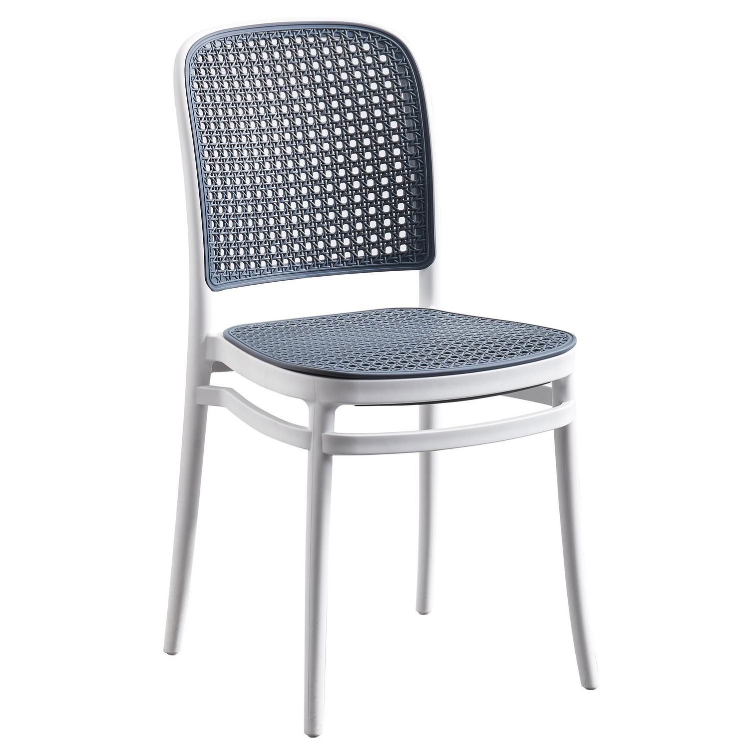 Silla plástica terraza gris/blanca | Sodimac - Falabella
