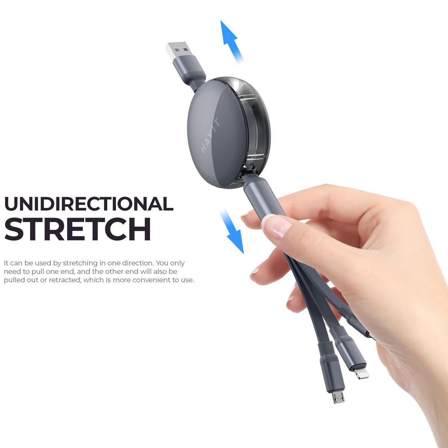 Cable carga rápida 3 en 1 (USB a tipo C, Lightning y micro USB) | Sodimac - Falabella