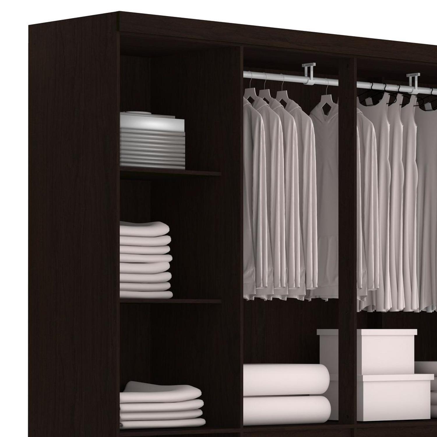 Clóset 8 Puerta(s) 2 Cajón(es) 3 Repisa(s) 199x181x45 cm Chocolate ...