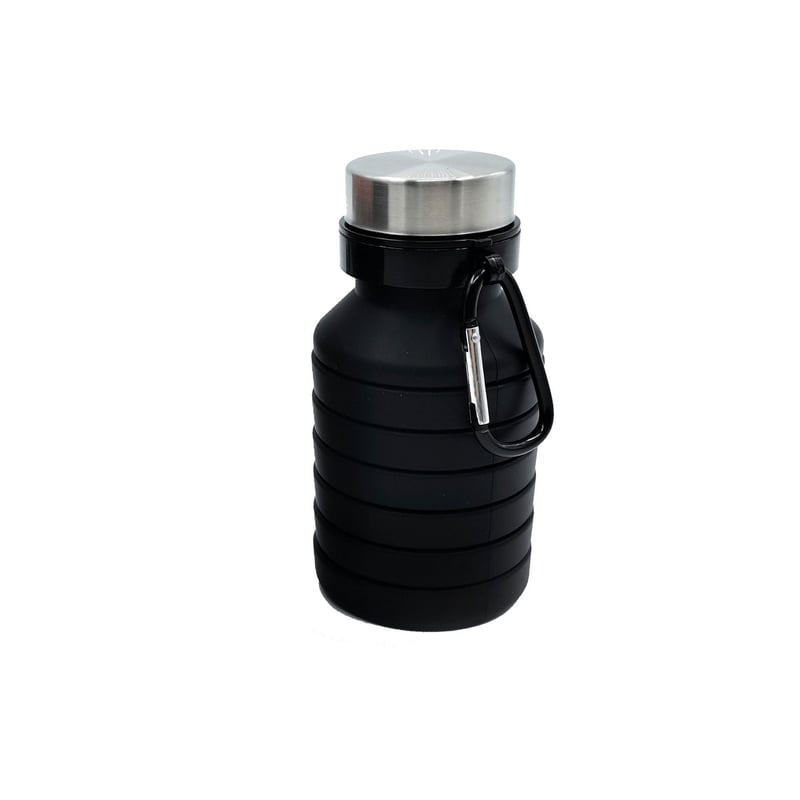 Botella Plegable Camping 550 ml Silicona Negro | Sodimac - Falabella