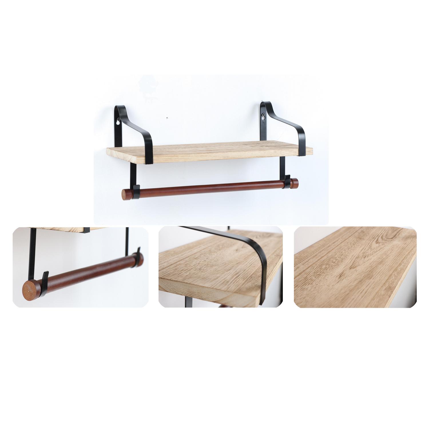 Repisa Madera 1 Nivel(es) 44x20x19 cm Natural/Negro/Café | Sodimac ...