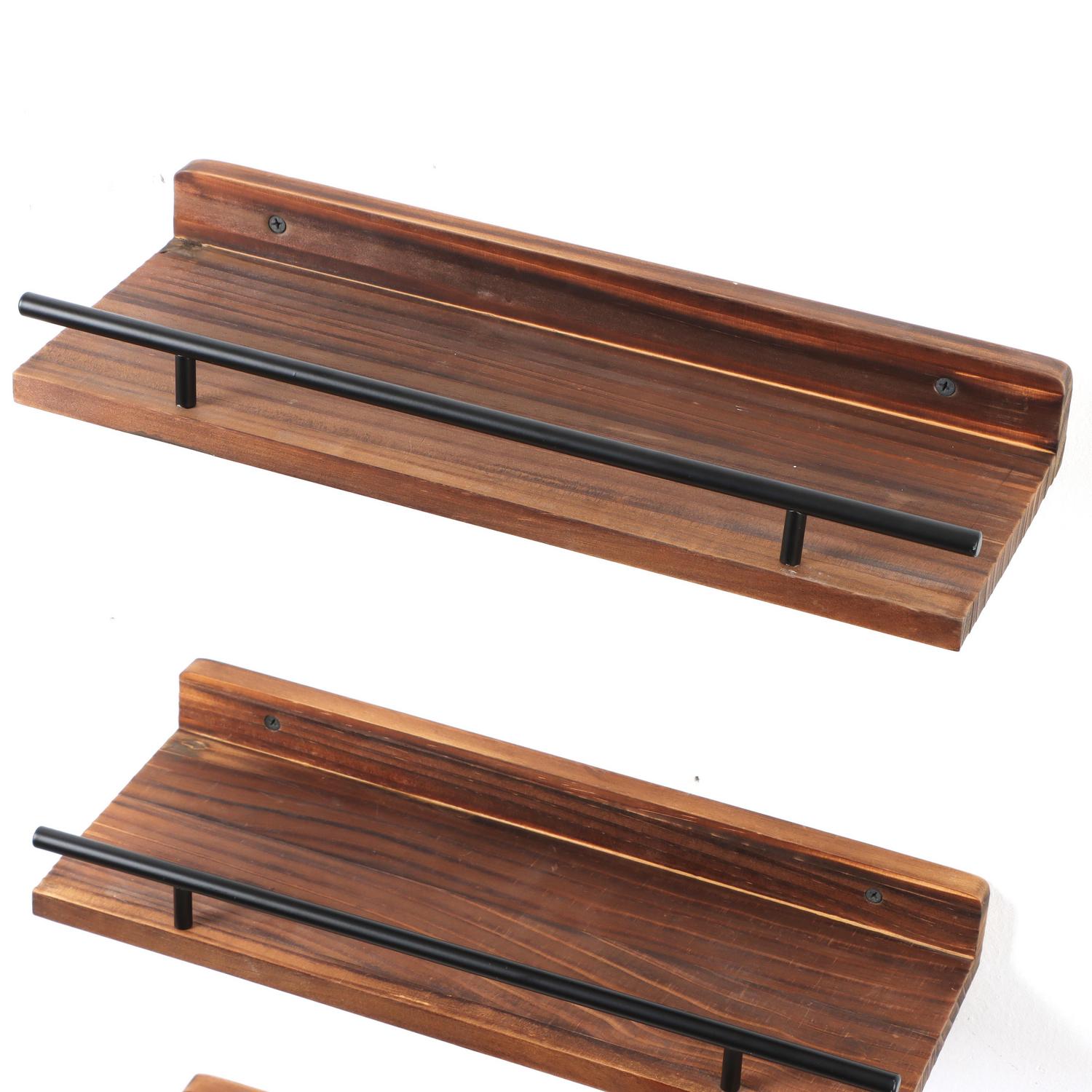 Set de Repisas Madera 3 Nivel(es) 40x5x15 cm Café/Negro | Sodimac ...