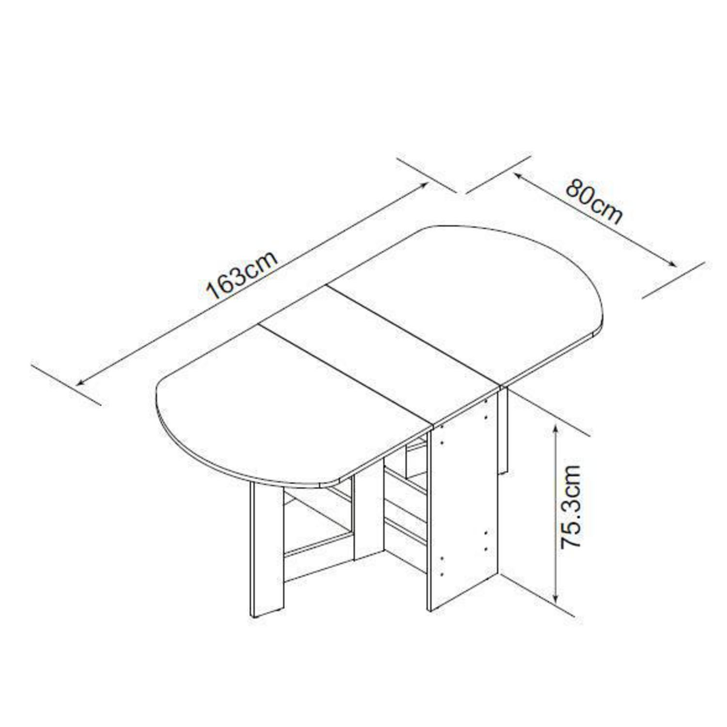 Mesa de comedor plegable Dora 80x163x75 cm | Sodimac - Falabella