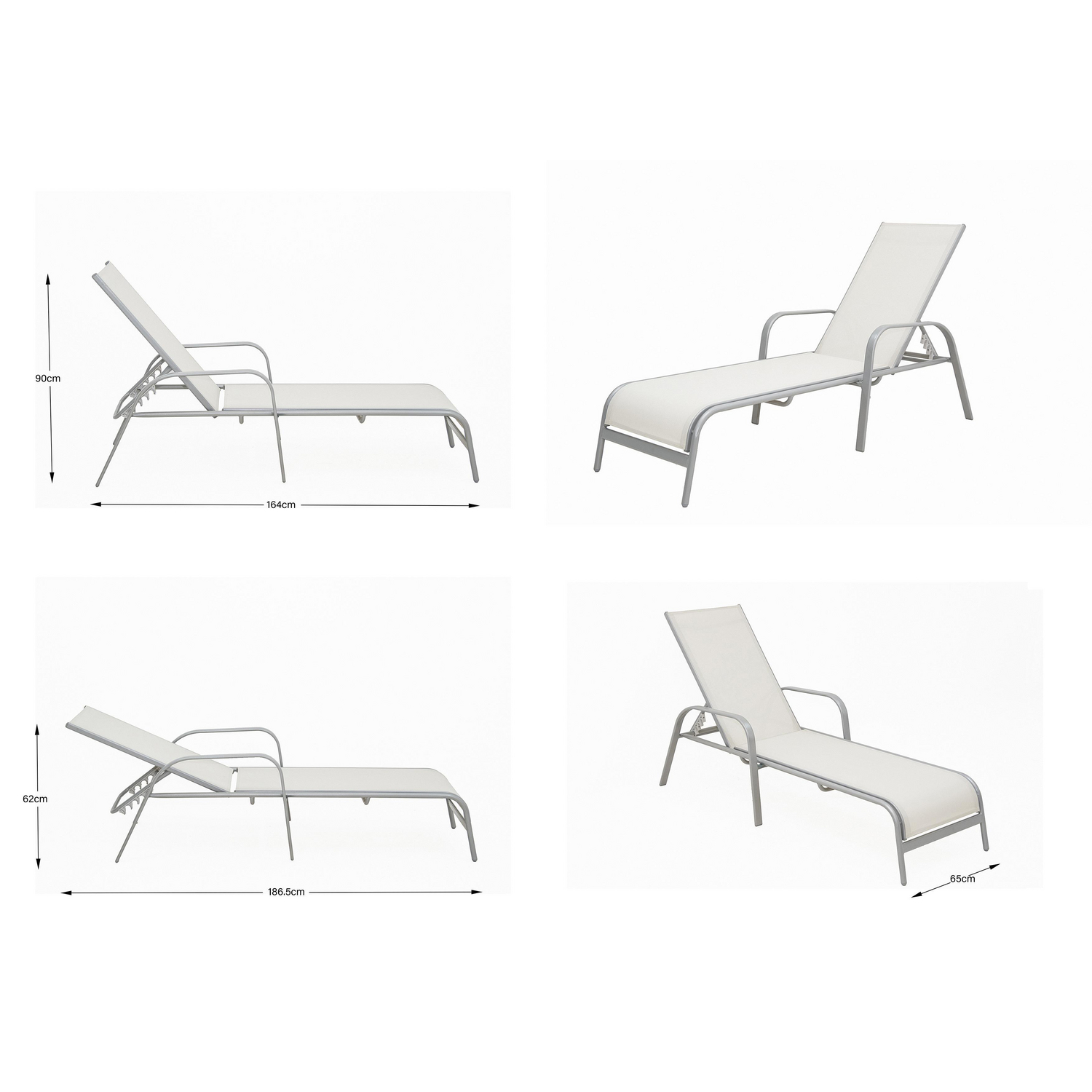 Reposera brooklyn texturada blanca | Sodimac - Falabella