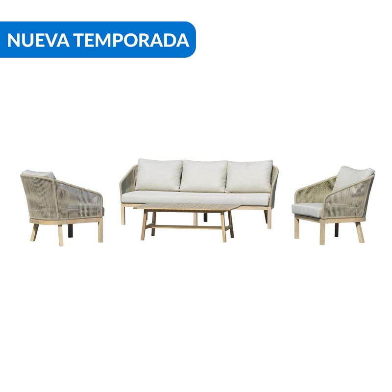 Juego de living de terraza Ohio 4 piezas | Sodimac - Falabella