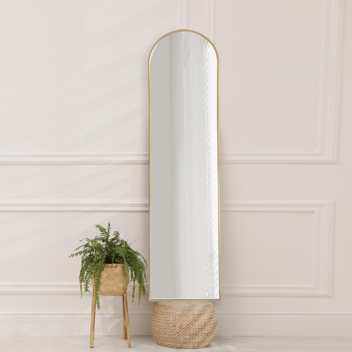 Espejo de Pie Decorativo Rectangular 30x120 cm Dorado Curve | Sodimac ...