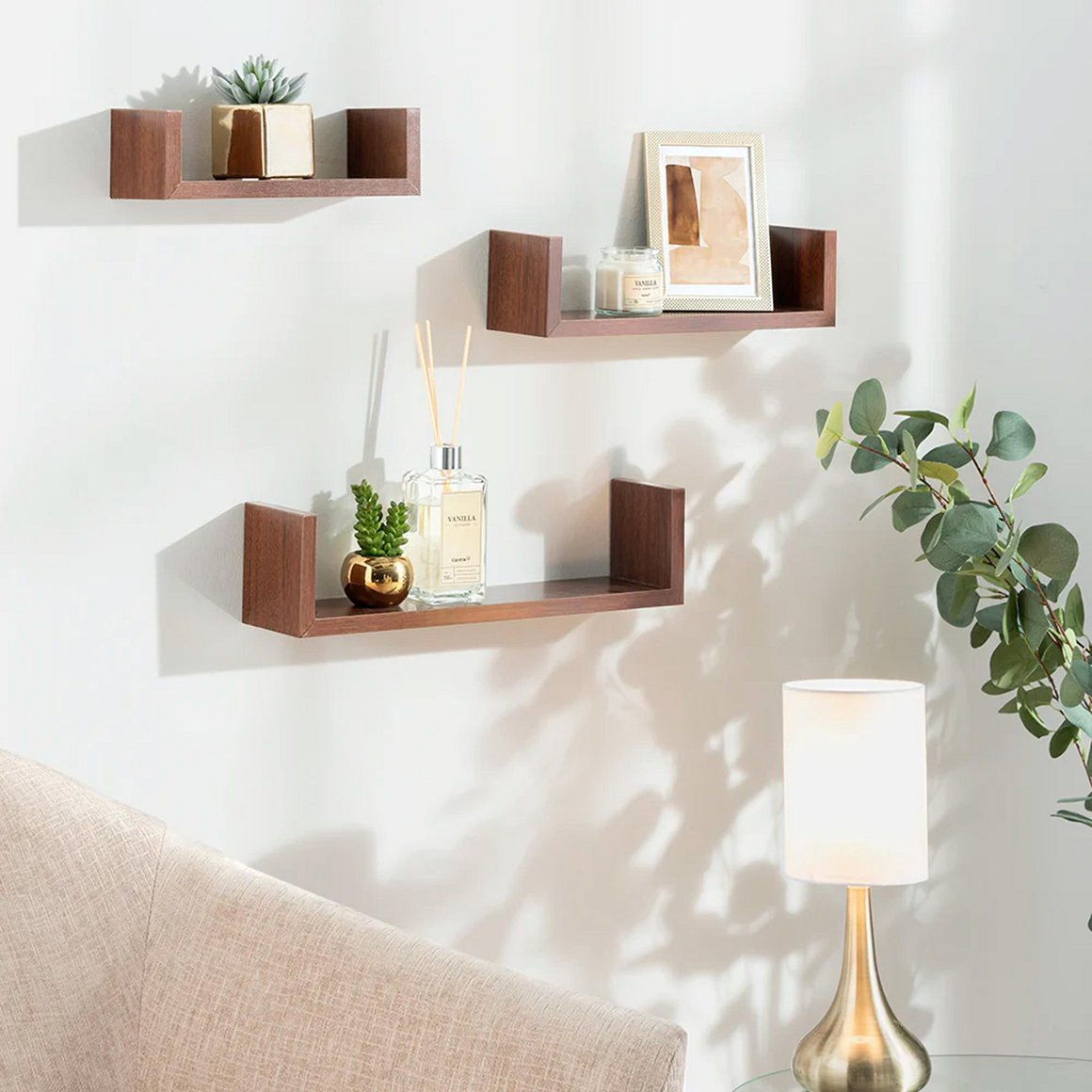 Set de Repisas Melamina 3 Nivel(es) 42x42x9.8 cm Walnut | Sodimac ...