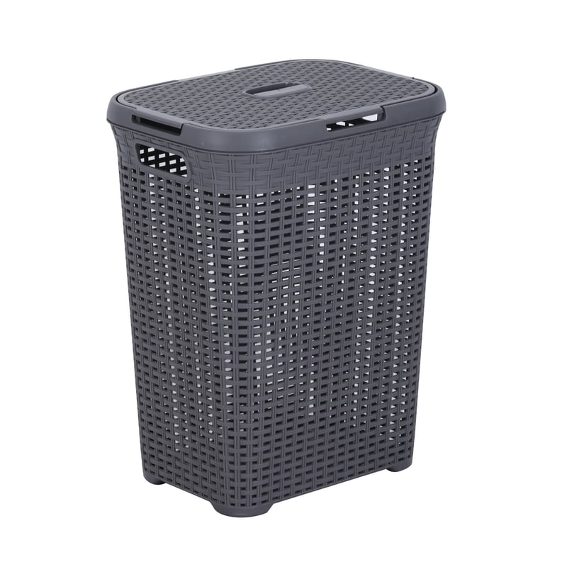 Cesto de ropa con tapa gris 70 l | Sodimac Chile