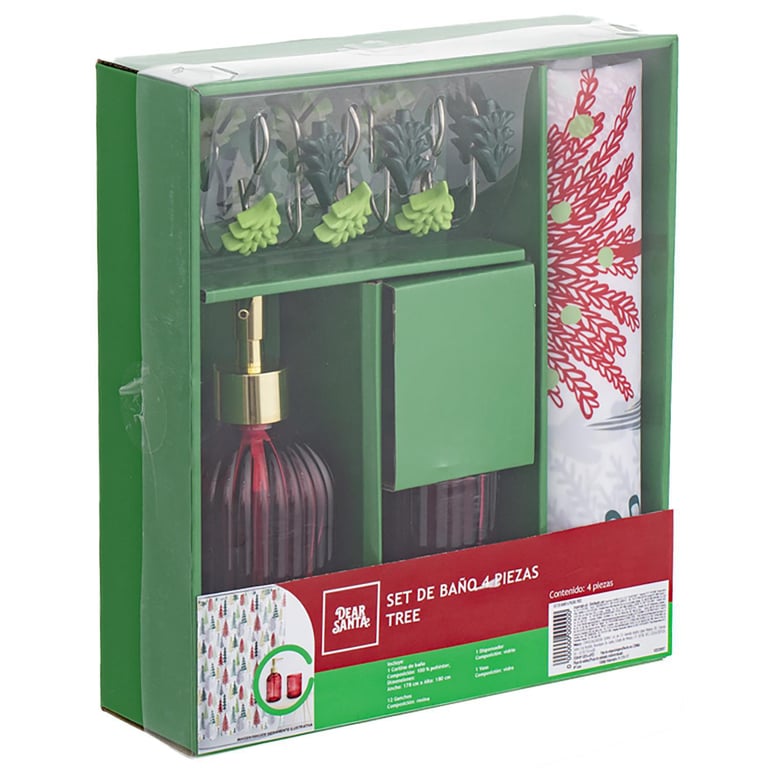 Juego de baño de 4 unidades navideño | Sodimac - Falabella