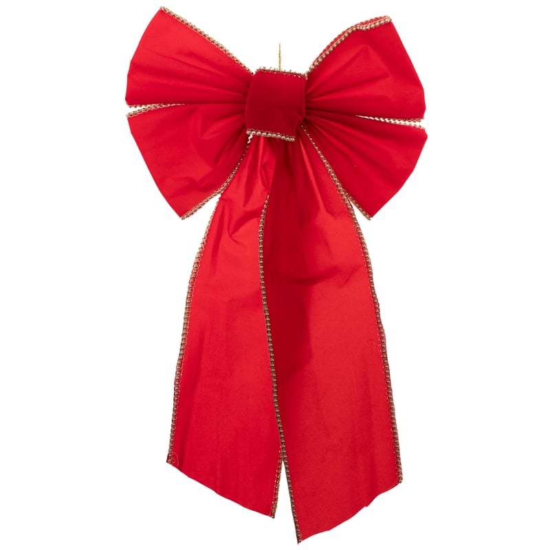 Lazo decorativo navidad rojo 52 cm | Sodimac - Falabella