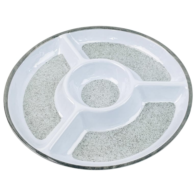 Plato con divisiones redondo melamina gris | Sodimac - Falabella