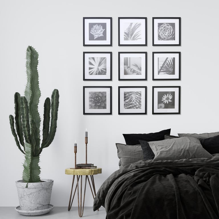 Set 9 Piezas Marco Foto 30x30 cm Negro | Sodimac - Falabella