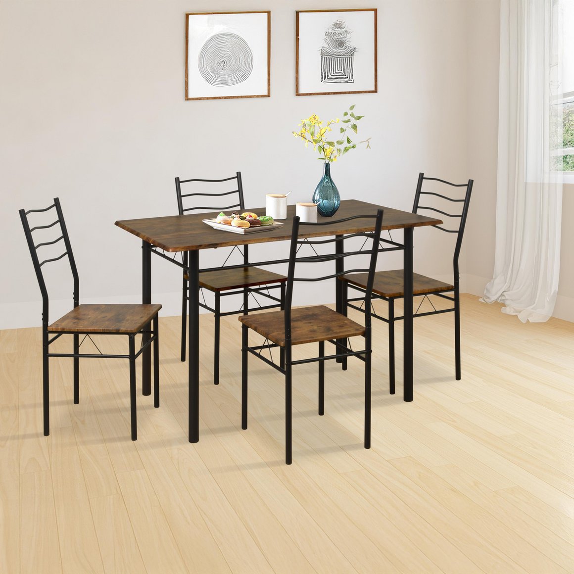 Comedor Panamá Panamá 4 Sillas Mesa Rectangular 70 cm x 120 cm x 75 cm ...