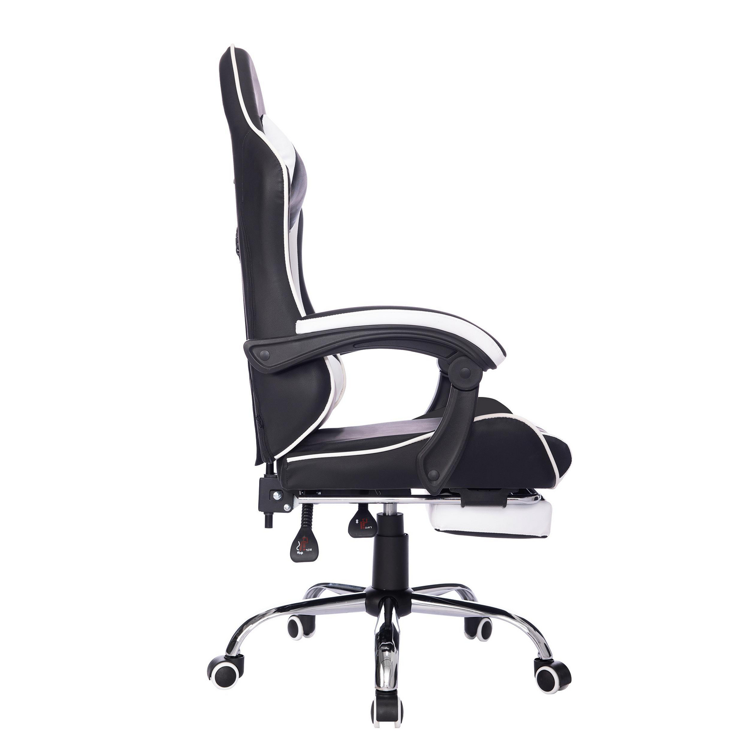 Silla Escritorio Gamer Masaje Reposapiés Matrix Blanco/Negro | Sodimac ...