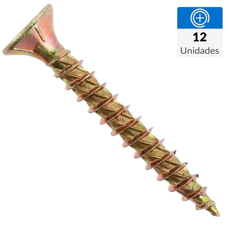 Tornillo Turbo screw Madera Cabeza Phillips Madera 1-3/8 " 9 mm 12 ...