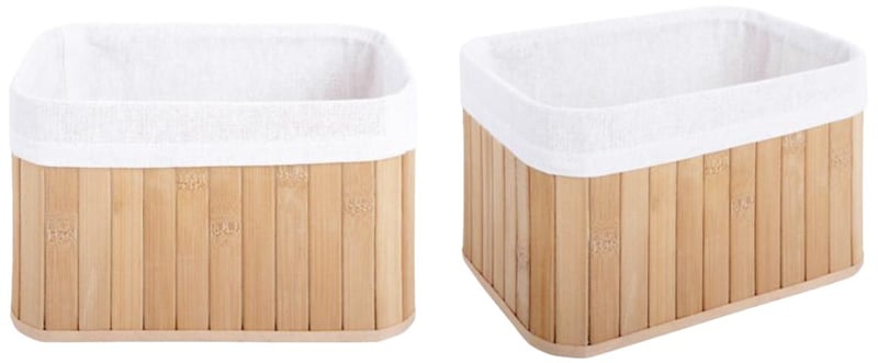 Canasto para Ropa Rectangular Bambú Natural 70 Litros | Sodimac - Falabella