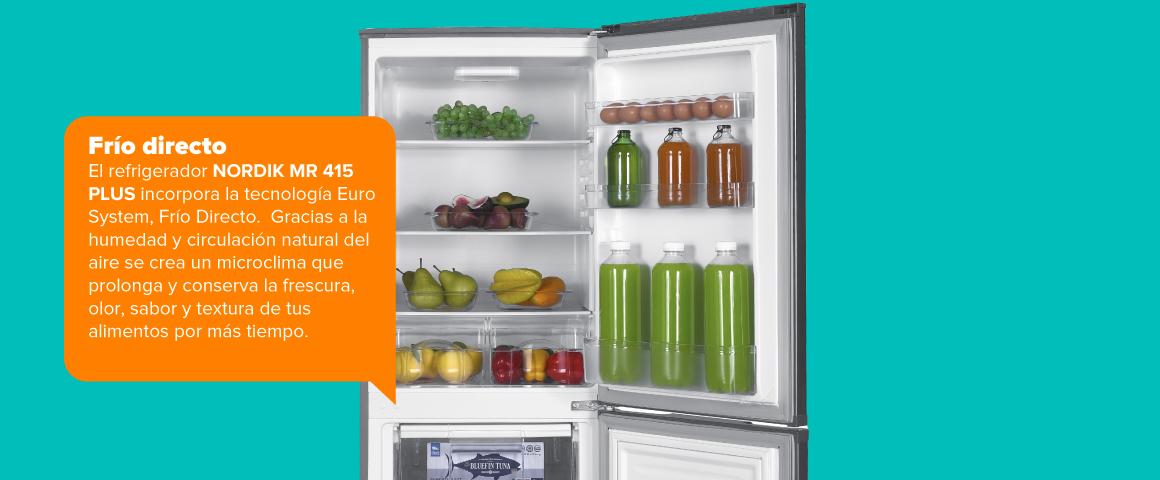 Refrigerador Bottom Freezer Frío Directo 231 Litros Gris Nordik 415 ...