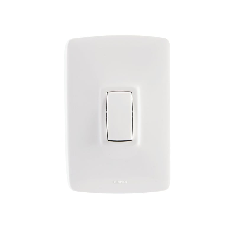 Interruptor Sencillo Conmutable Arquea Blanco LUMINEX | falabella.com