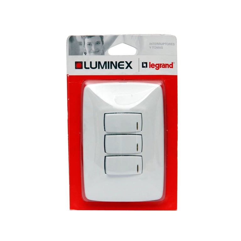 Interruptor Triple L/P Arquea Blanco LEGRAND | falabella.com