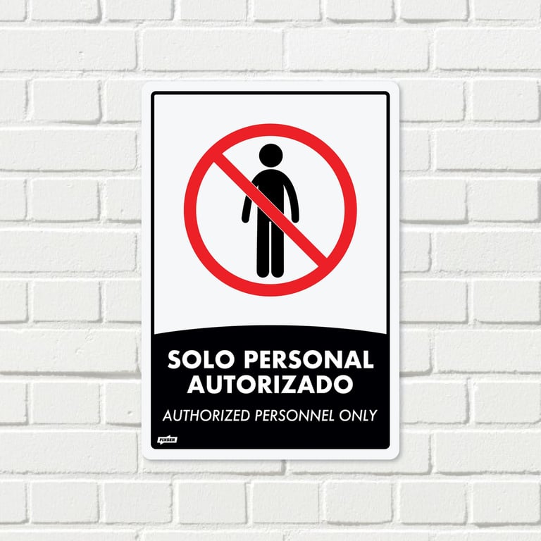 Señal Solo Personal Autorizado 22X15Cm FIXSER | falabella.com