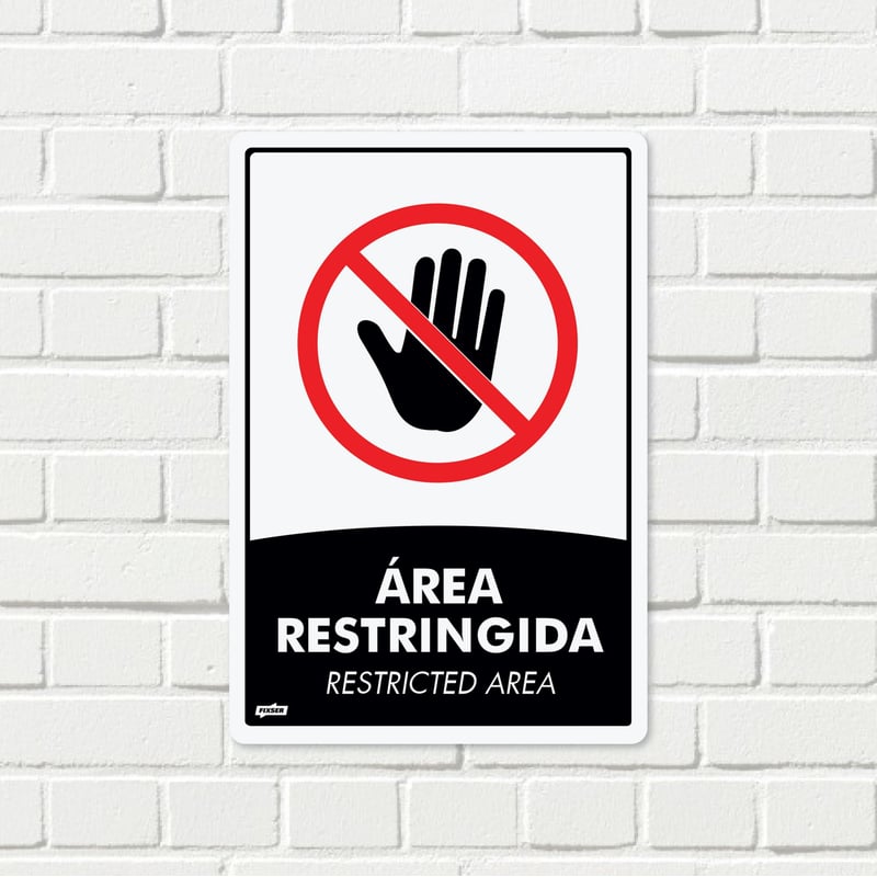 Señal Área Restringida 22X15Cm FIXSER | falabella.com
